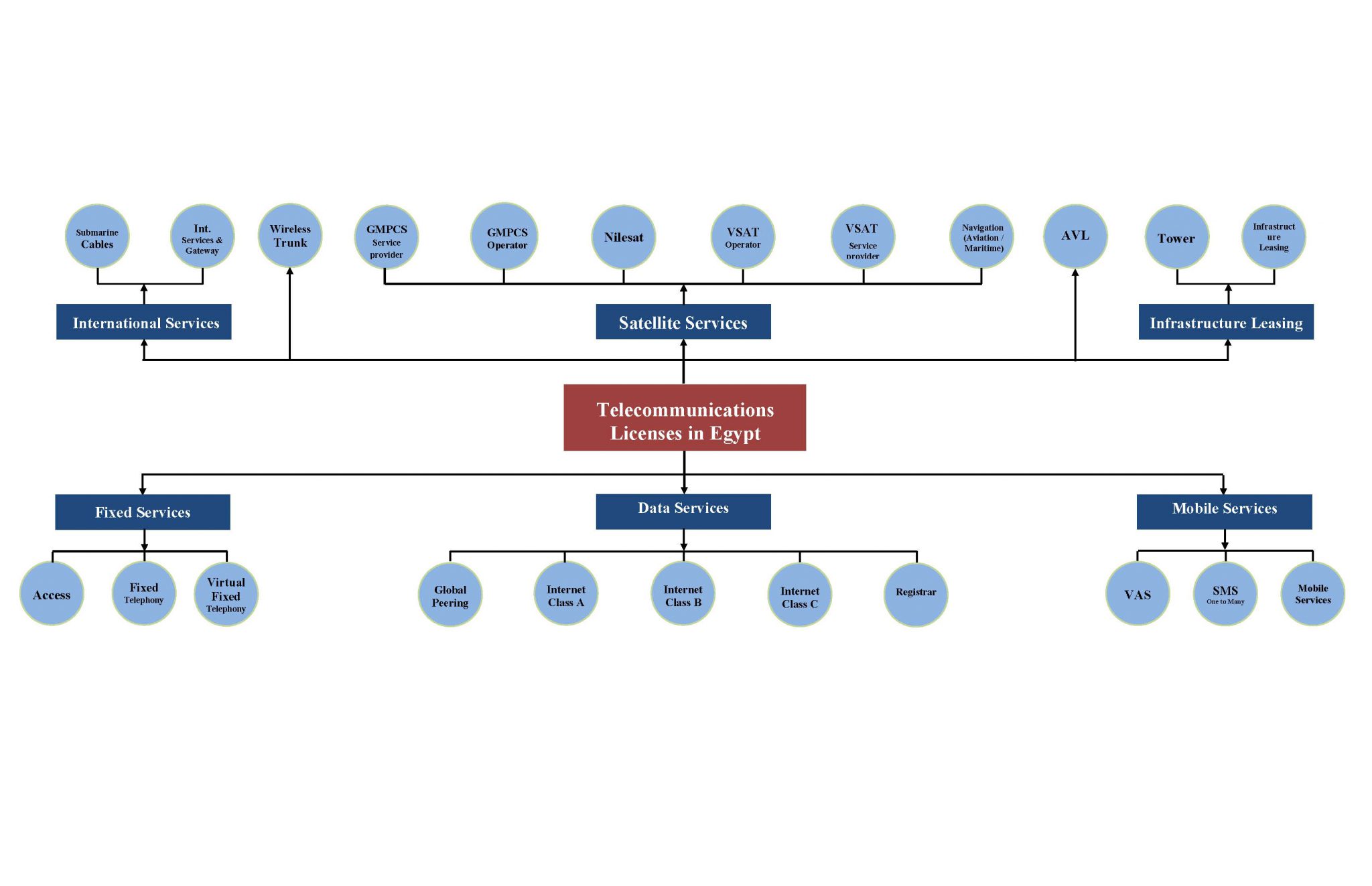 Licensed Telecom Services Chart - National Telecom Regulatory Authority